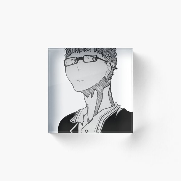 "Tsukishima Haikyuu" Acrylic Block for Sale by kais-alibi | Redbubble