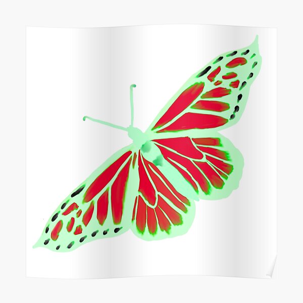 "Inverted Butterfly " Poster by SkyesArtbook | Redbubble