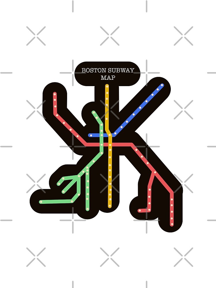 "Boston Subway Map" Photographic Print by odeliastudios | Redbubble