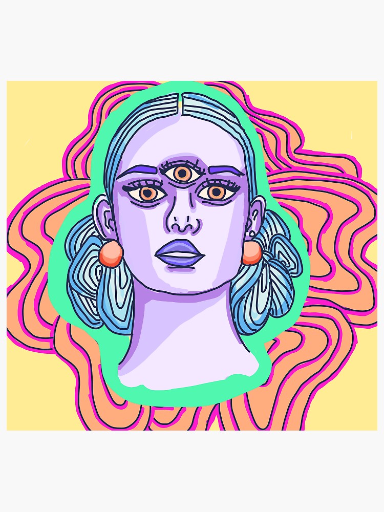 "Alien Eyes" Sticker for Sale by Teganstu23 | Redbubble