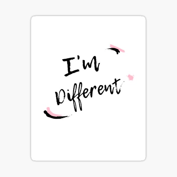"difference" Sticker for Sale by assiya | Redbubble