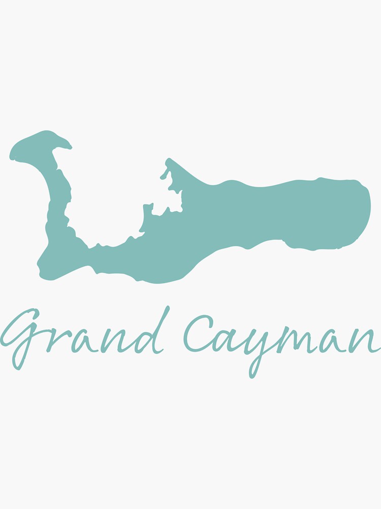 "Grand Cayman island shape" Sticker for Sale by EMPEnada | Redbubble