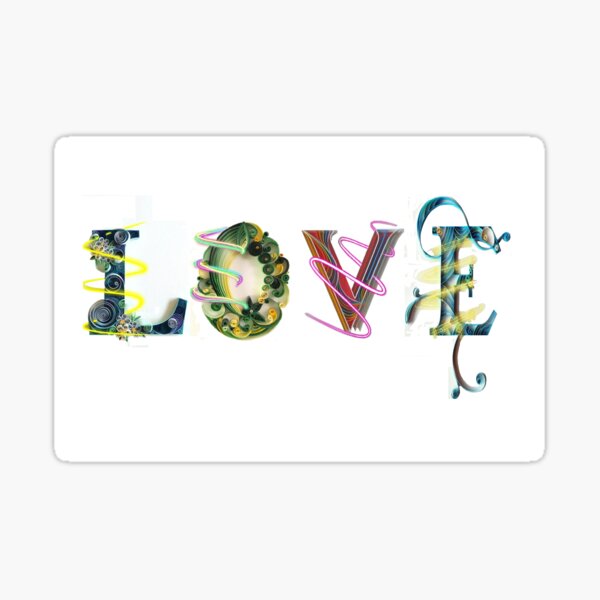 "Love - Alphabet" Sticker for Sale by AkVikings | Redbubble