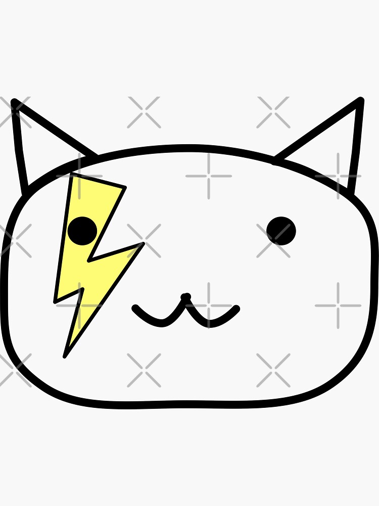 "Laptop Cat lightning bolt" Sticker for Sale by Urban7 | Redbubble