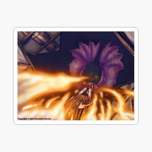 "Escape from the Stake" Sticker for Sale by Thedragonofdoom | Redbubble