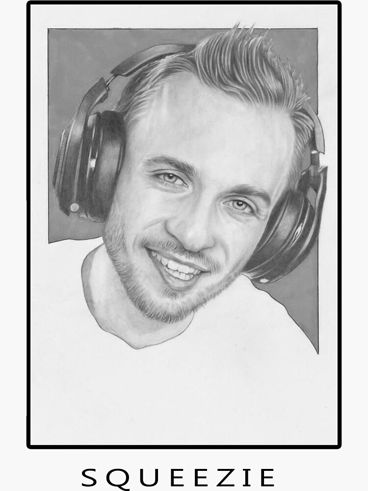 "SQUEEZIE - PORTRAIT" Sticker by MetaProd | Redbubble