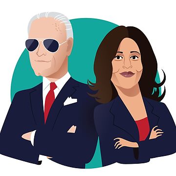 "Caricature of Joe Biden and Kamala Harris" Metal Print for Sale by La ...