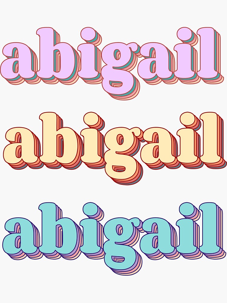 "Abigail Word Art" Sticker for Sale by Arexus | Redbubble