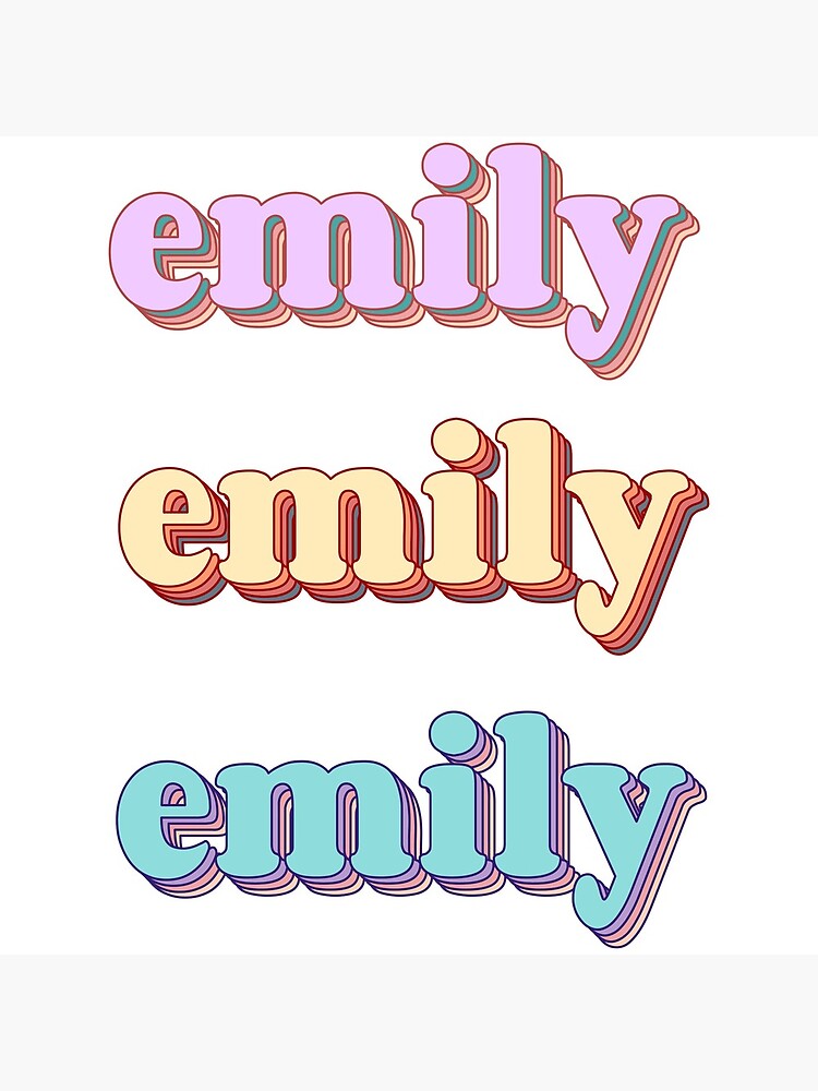 " Emily Word Art" Photographic Print for Sale by Arexus | Redbubble