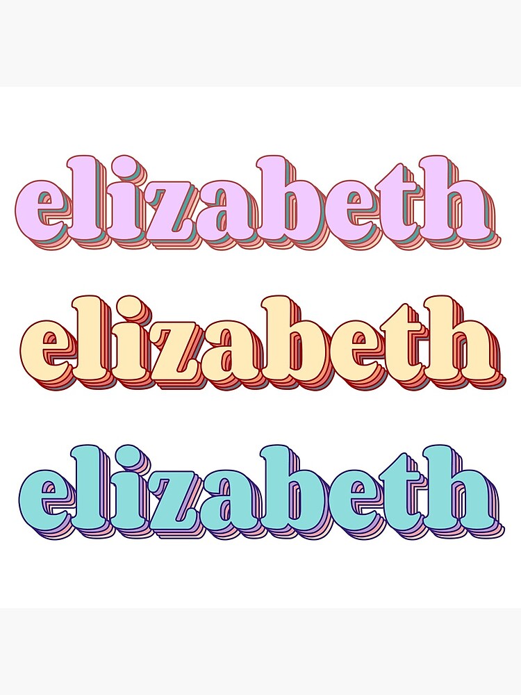 "Elizabeth Word Art" Poster by Arexus | Redbubble