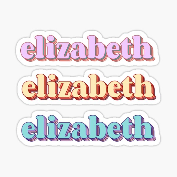 "Elizabeth Word Art" Sticker for Sale by Arexus | Redbubble