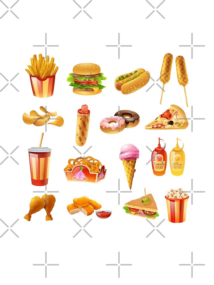 "Junk Food Pack, food, stickers, pack, healthy, health, delicious ...