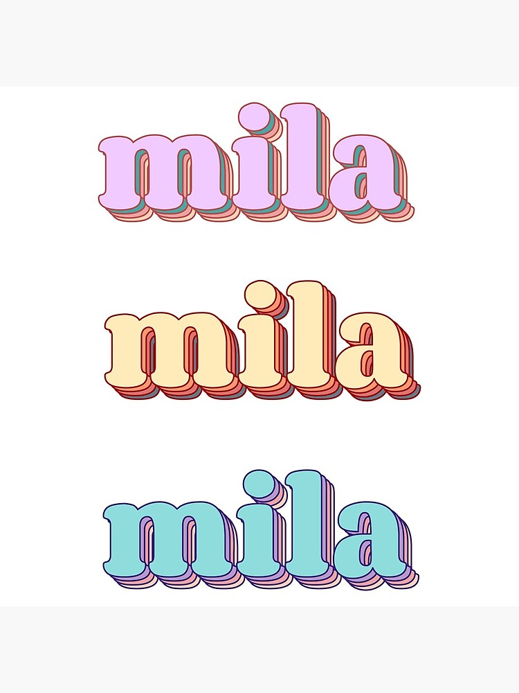 "Mila Word Art" Poster for Sale by Arexus | Redbubble