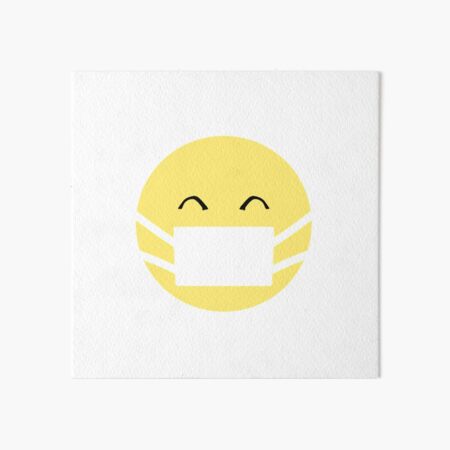 "Masked Smiley - Mask Smiley Emoji" Art Board Print by AngelinaFrancis ...