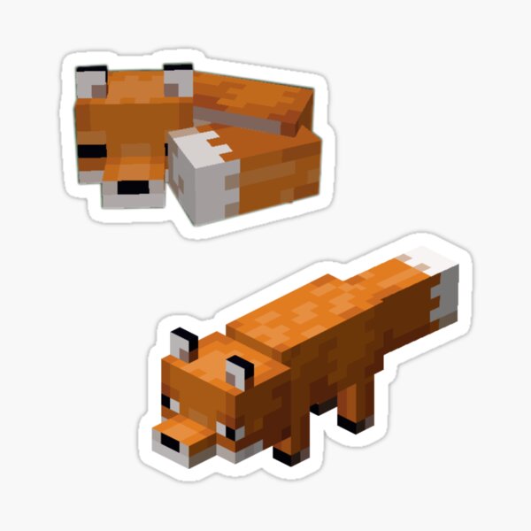 Minecraft Fox Stickers | Redbubble