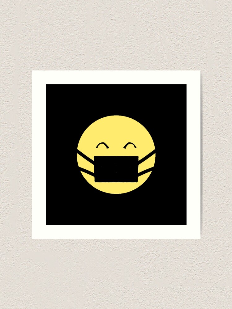 "Masked Smiley - Mask Smiley Emoji" Art Print by AngelinaFrancis ...