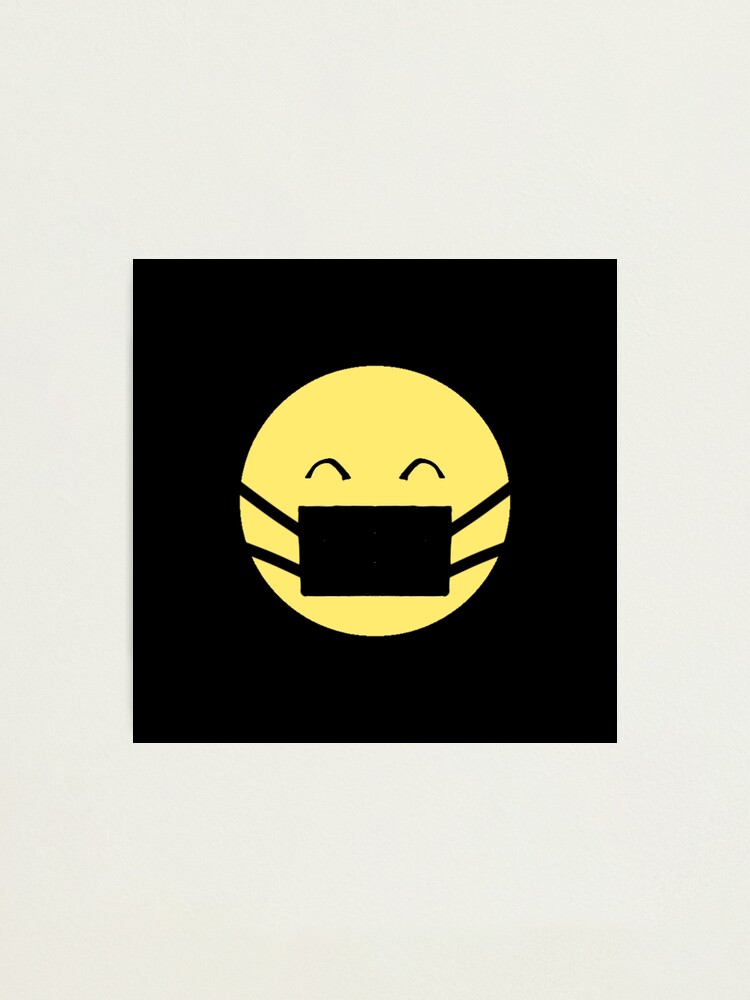 "Masked Smiley - Mask Smiley Emoji" Photographic Print by ...