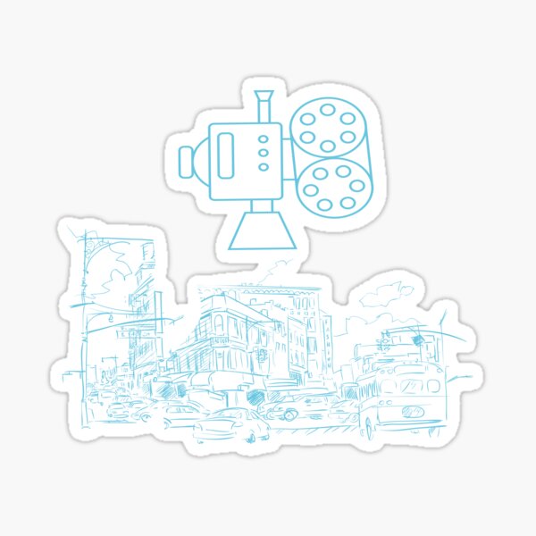 "Filmed from the sky" Sticker by jaguarroyal7 | Redbubble