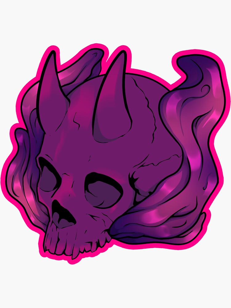 "Demon Skull" Sticker for Sale by LuxidDream | Redbubble