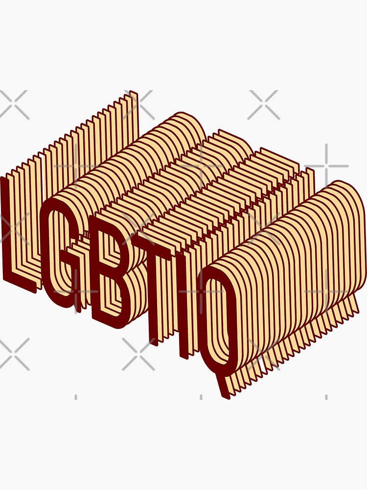"LGBTIQ - Retro Vintage Text Effect" Sticker for Sale by ArticaDesign ...
