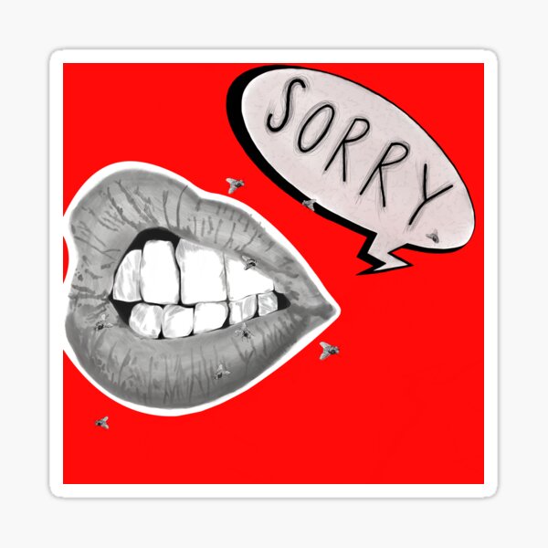 "Sorry" Sticker by sdyingart | Redbubble