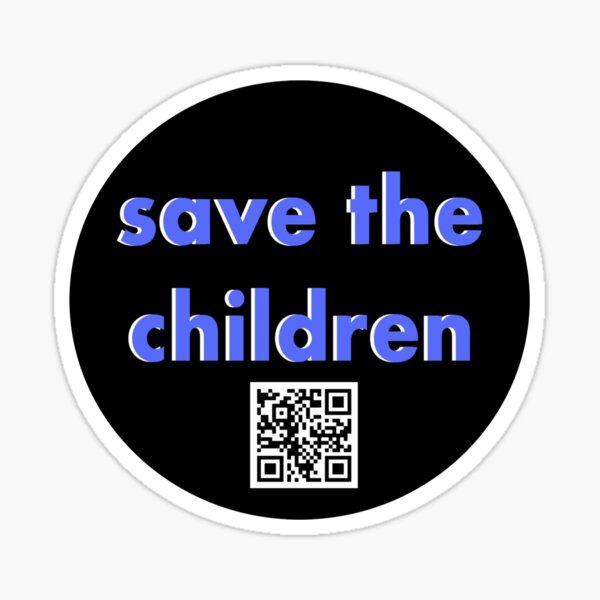 "Save the Children with QR code " Sticker by abbykik | Redbubble