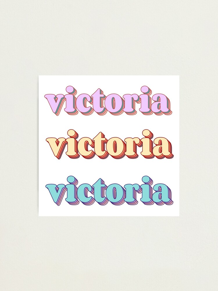 "Victoria Word Art" Photographic Print for Sale by Arexus | Redbubble