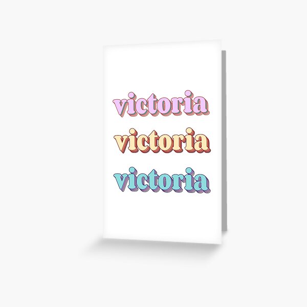 "Victoria Word Art" Greeting Card by Arexus | Redbubble
