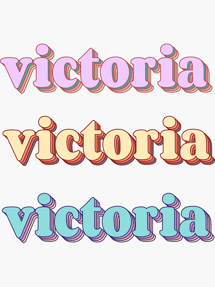 "Victoria Word Art" Sticker for Sale by Arexus | Redbubble