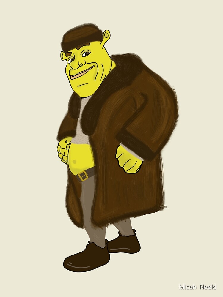 "shrek fur coat" Poster for Sale by Micah Neeld | Redbubble