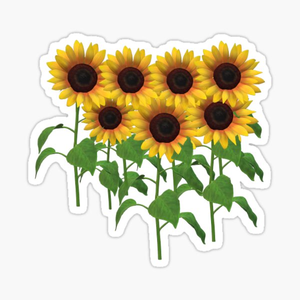 "SUNFLOWERS" Sticker by Alexblueminimal | Redbubble