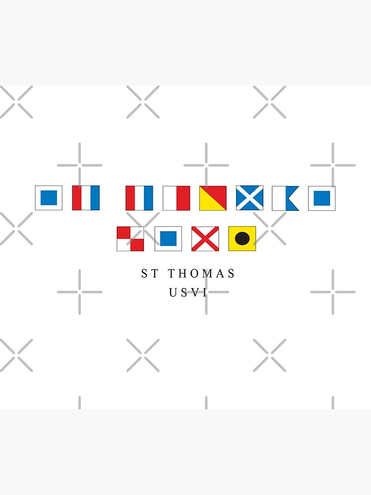 "St. Thomas nautical flag" Framed Art Print for Sale by artonanisland ...