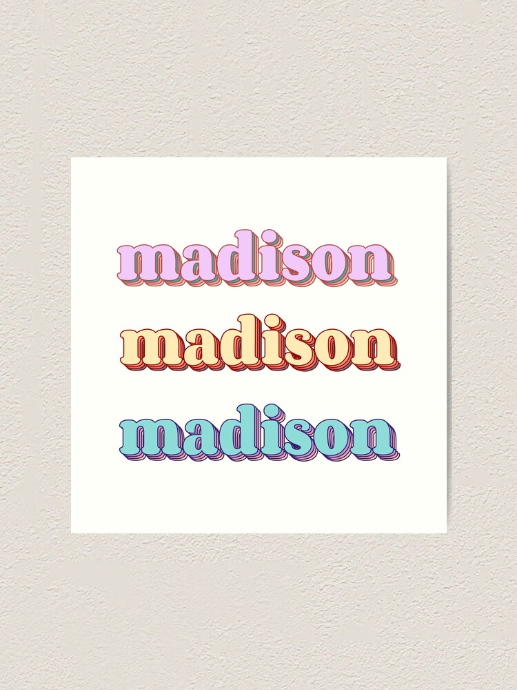 "Madison Word Art" Art Print by Arexus | Redbubble