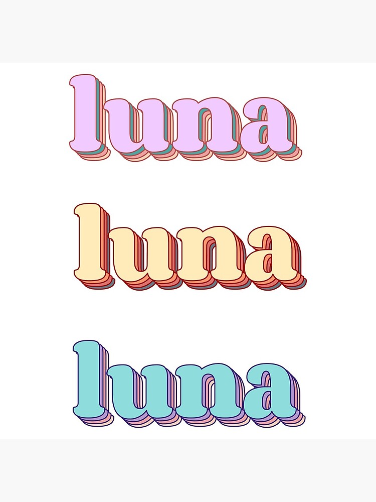 "Luna Word Art" Poster by Arexus | Redbubble