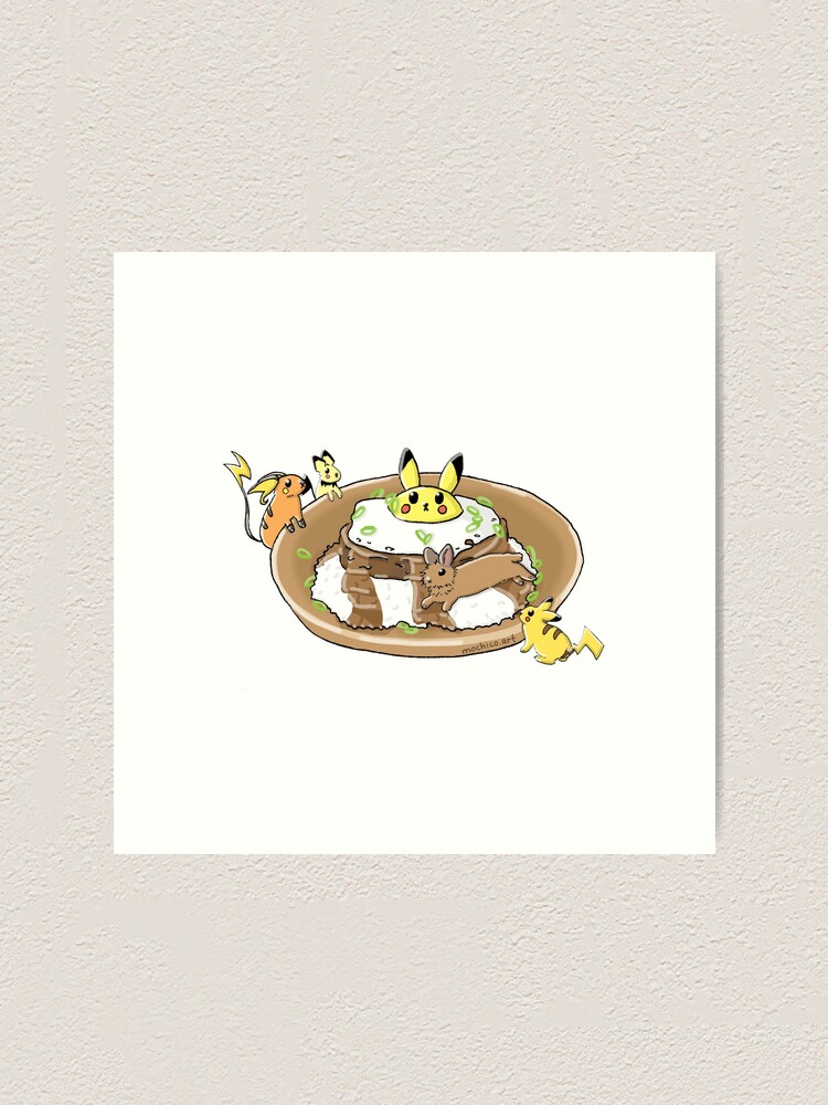 "Loco Moco Bun Sticker" Art Print by mochi-co | Redbubble