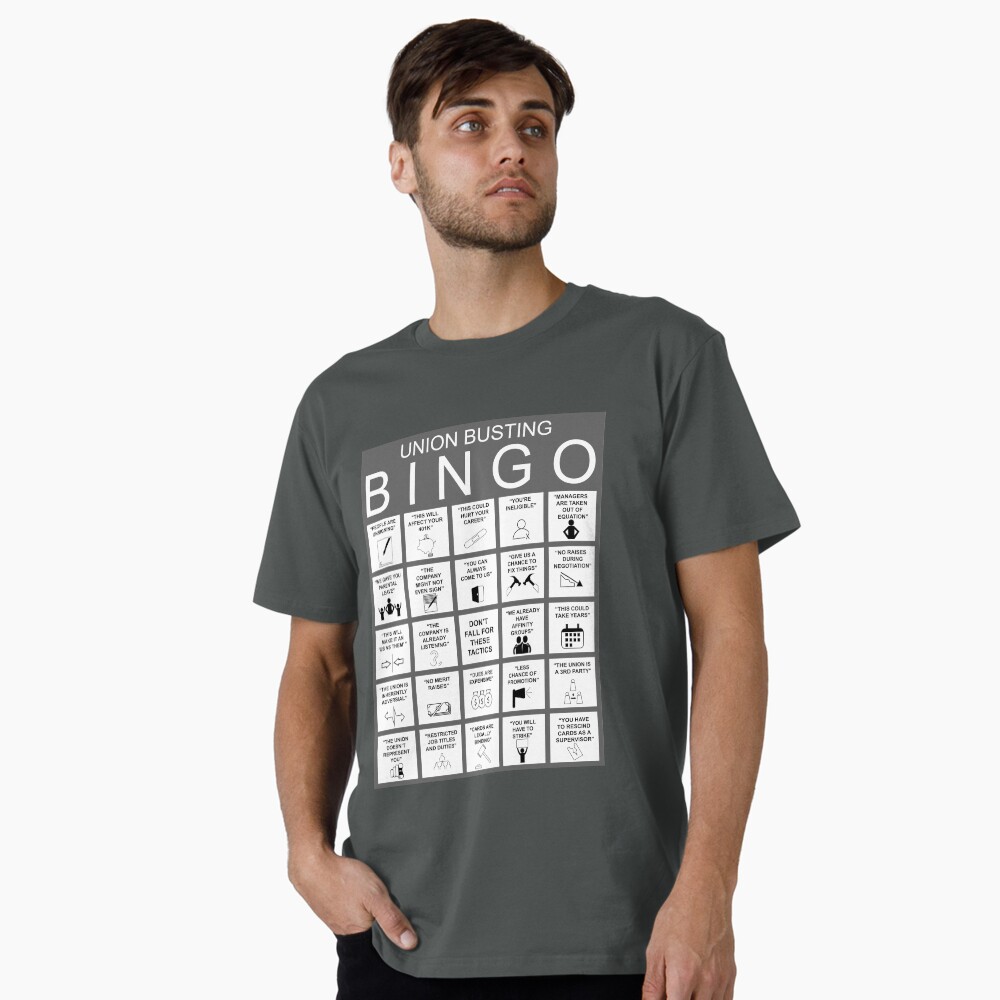 "Union Busting Bingo Card" Sticker for Sale by fuzzynautilus | Redbubble