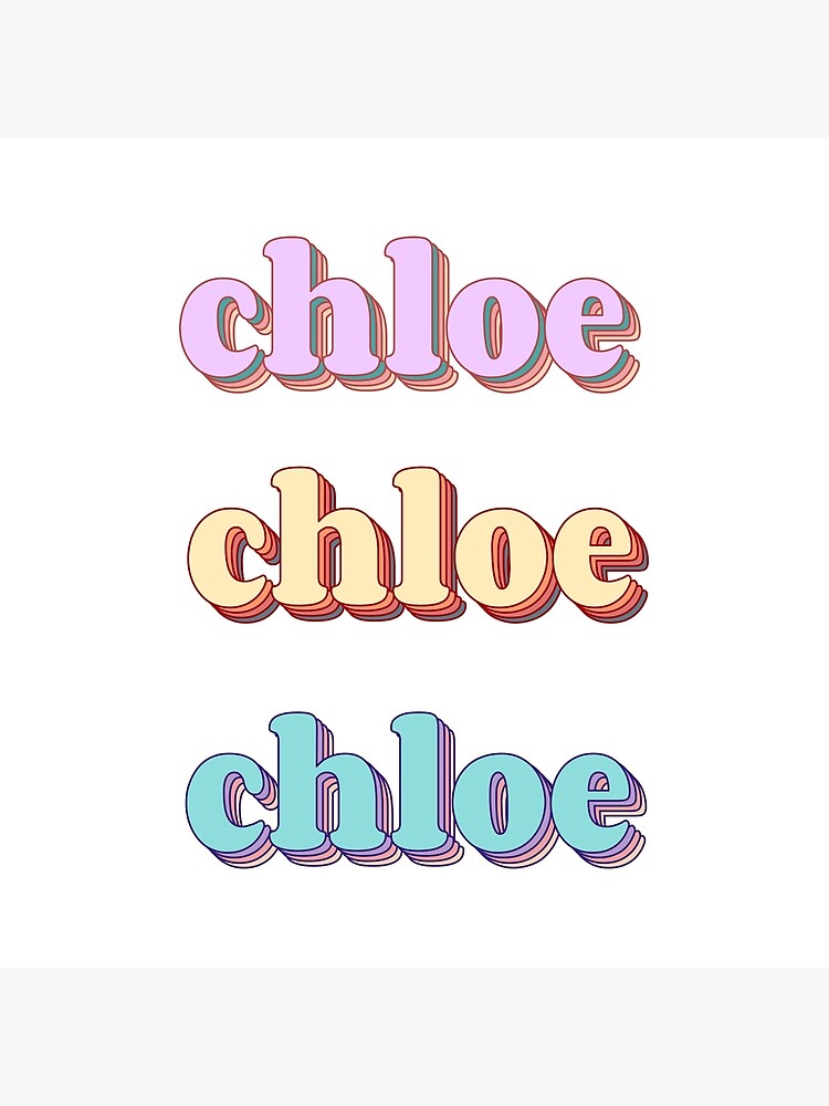 "Chloe Word Art" Throw Pillow for Sale by Arexus | Redbubble