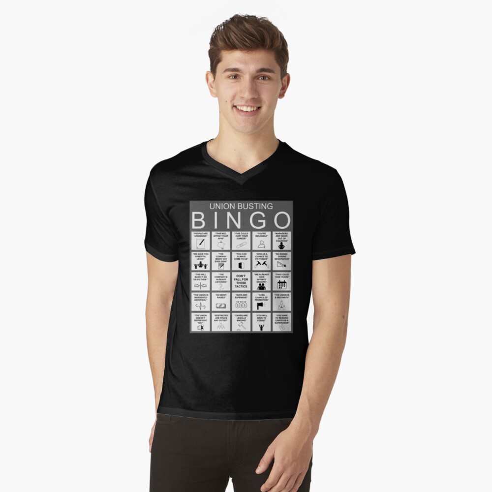 "Union Busting Bingo Card" Sticker for Sale by fuzzynautilus | Redbubble