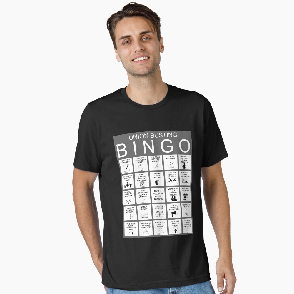 "Union Busting Bingo Card" Sticker for Sale by fuzzynautilus | Redbubble