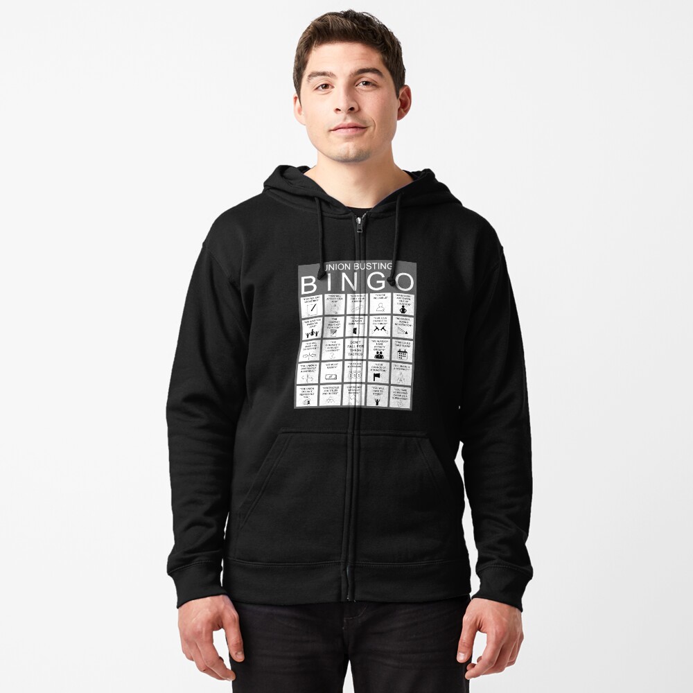 "Union Busting Bingo Card" Sticker for Sale by fuzzynautilus | Redbubble