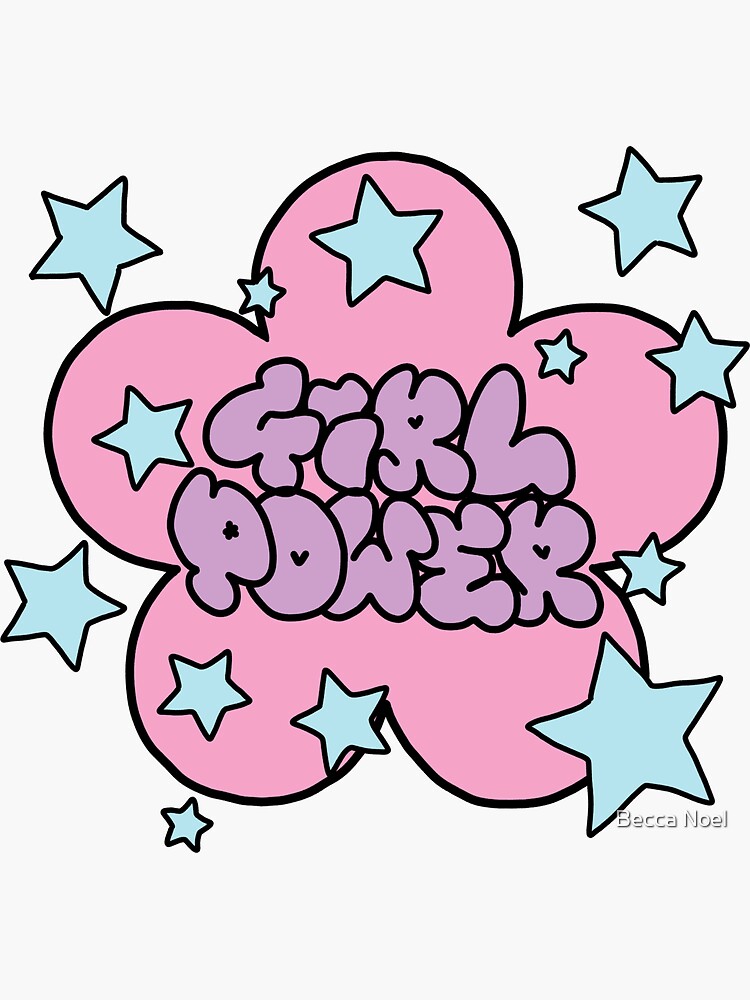 "Girl Power Logo" Sticker by thecoloursof | Redbubble