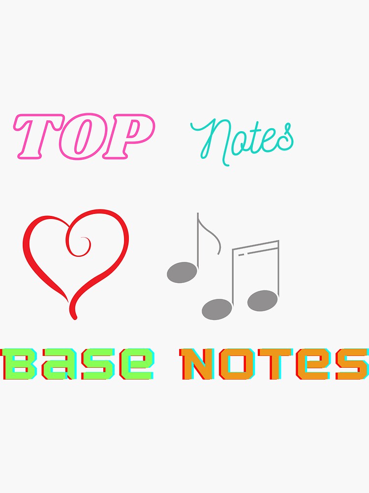 "Fragrance Top notes,Heart Notes,Base Notes" Sticker for Sale by ...