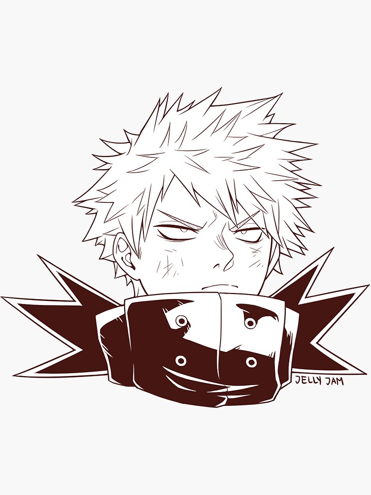 "Kacchan (Line Art)" Sticker by JellyJamArts | Redbubble