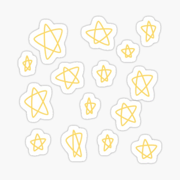 "Yellow Stars" Sticker for Sale by Arexus | Redbubble