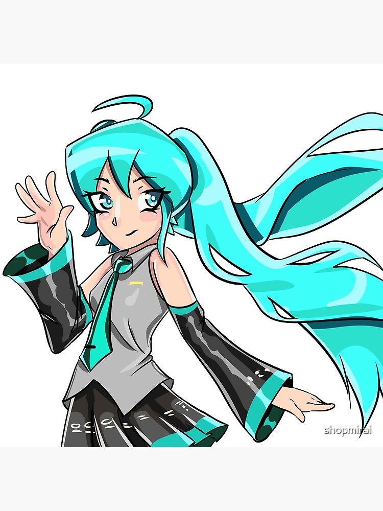 "Waving Hatsune Miku" Photographic Print for Sale by shopmirai | Redbubble