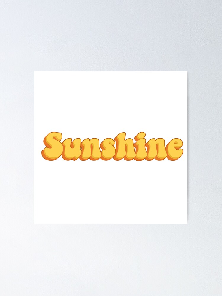 "Sunshine sticker" Poster by crownyart | Redbubble