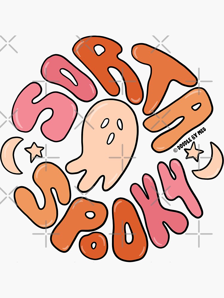 "Fall Sorta Spooky ©" Sticker for Sale by doodlebymeg | Redbubble