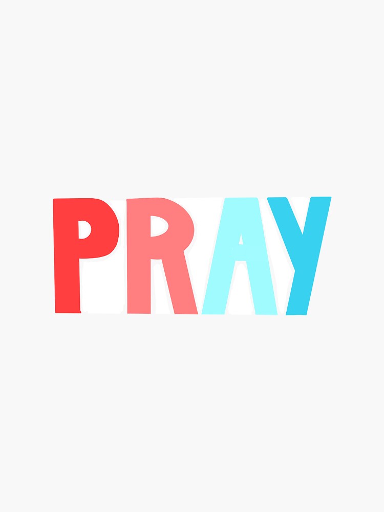 "Pink and Blue Pray " Sticker for Sale by stickersxdoods | Redbubble