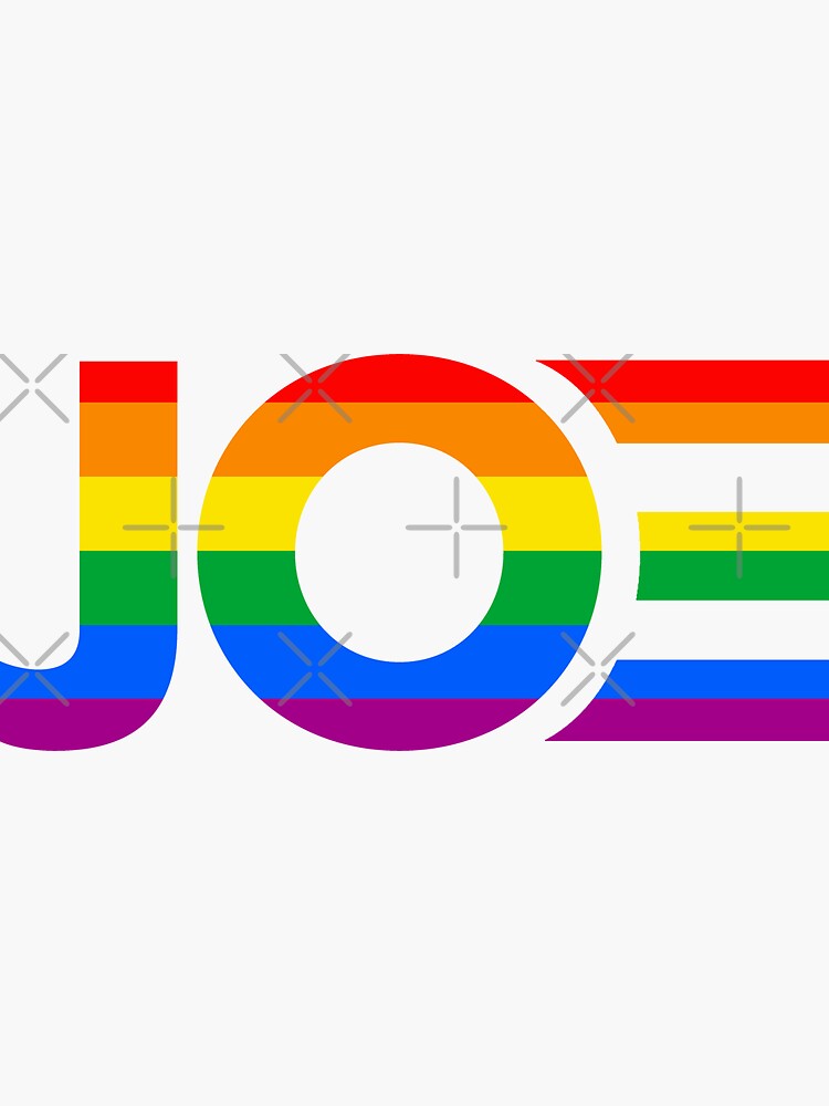 "JOE RAINBOW PRIDE" Sticker by popdesigner | Redbubble