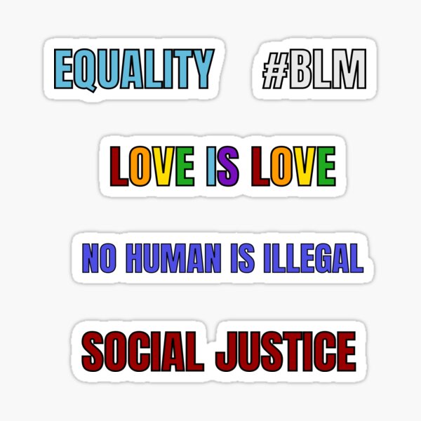"Social Justice Sticker pack" Sticker for Sale by IdeasForArtists ...